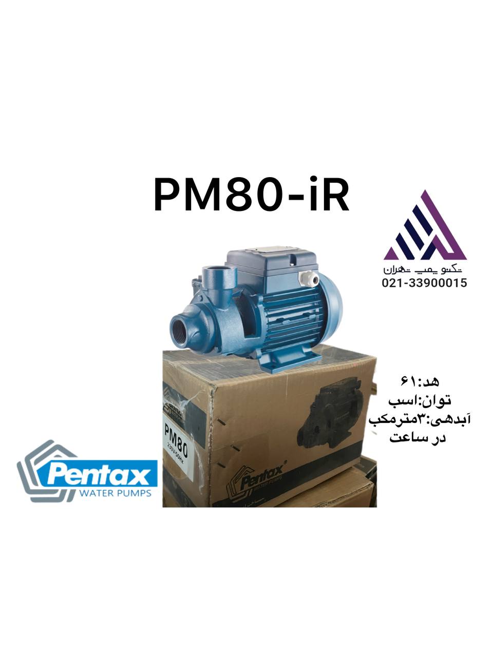 پمپ آب پنتاکس ایتالیا (مونتاژ) PM80-IR | تکنو پمپ تهران